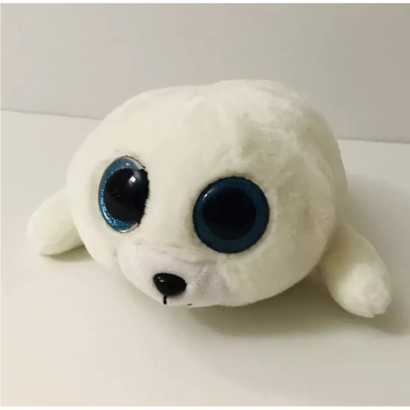 Toys | Ty Beanie Boos 12 Icy Seal White Plush Stuffed Animal Toy Blue ...